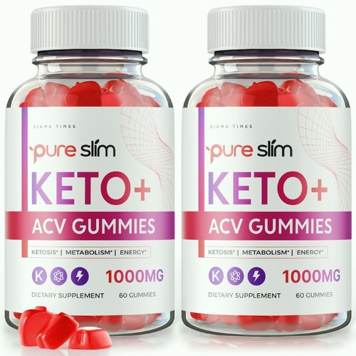(2 Pack) Pure Slim Keto + ACV Gummies for Advanced Weight loss and ...