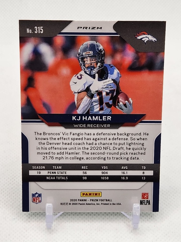 🏈KJ HAMLER ROOKIE RC GREEN PRIZM REFRACTOR 2021 PRIZM Penn State ...