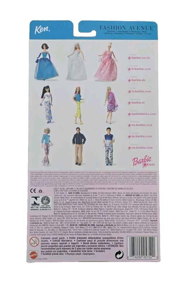 Barbie Friend Ken Fashion Avenue Ken Date Night fashion 2002 Mattel ...