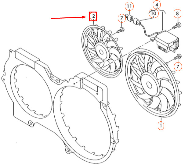 Cooling Fan 8K0959455E OEM B8 Audi S5 for sale online | eBay