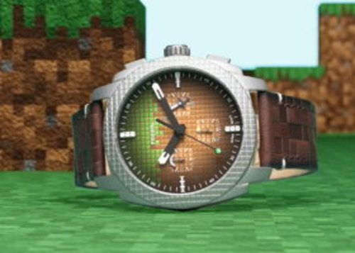Minecraft x Fossil Collaboration Limited Edition Chronograph Quartz ...