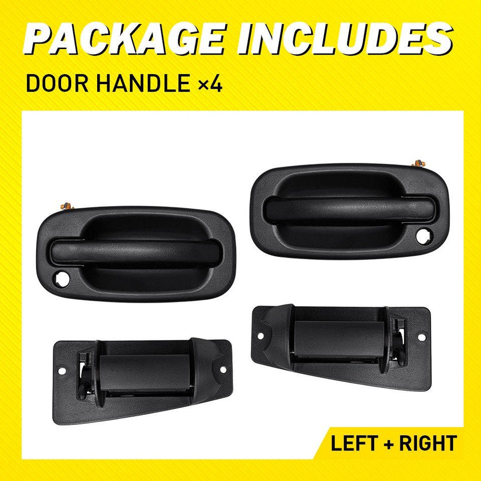 4X Exterior Outer Outside Door Handle For Chevy Silverado GMC Sierra ...