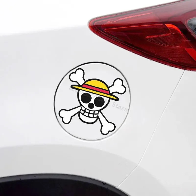 1pcs One Piece Luffy car Sticker Anime Peeking Glass Vinyl Decal ...