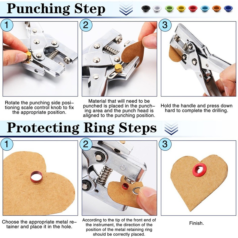 3/16 Inch Grommet Tool Kit Grommet Eyelet Plier Set Eyelet Hole ...