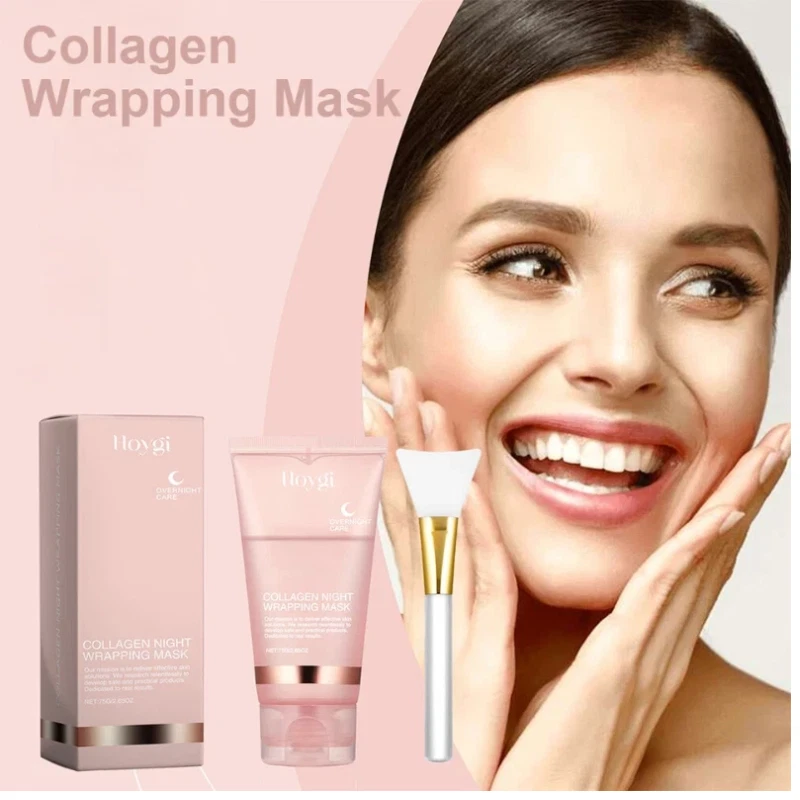 Collagen Night Wrapping Mask Overnight Wrapping Peel Off Natural Facial ...