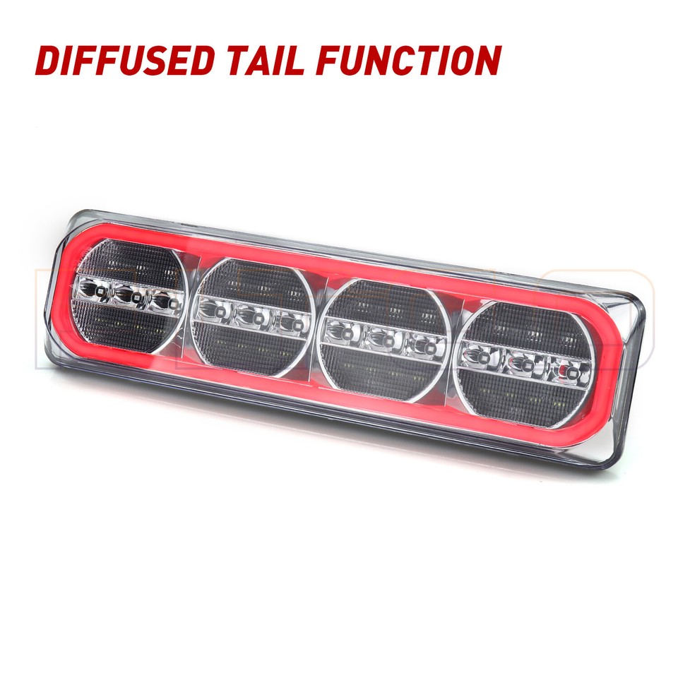 2 x MAXILAMP 4 LED Combination Tail Lights STOP TAIL INDICATOR REVERSE ...