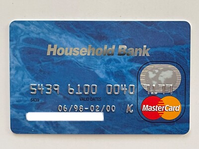 Household Bank MasterCard Credit Card ️Blue Marble ️Expired in 2000 ...