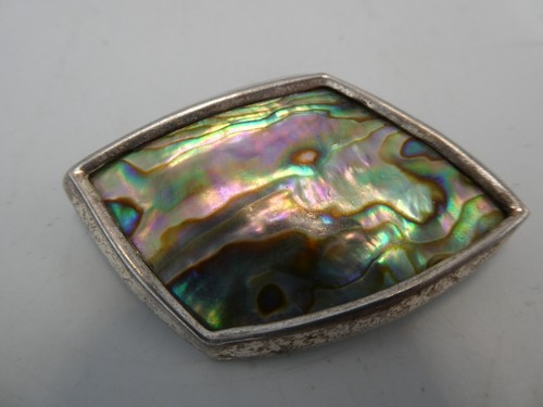 VINTAGE STERLING SILVER PAUA SHELL / ABALONE BROOCH | eBay