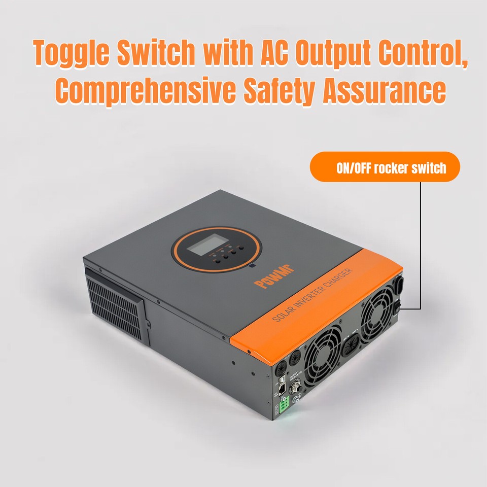 3200W 24V Solar Hybrid Inverter 110/120V AC 100A MPPT Charge Controller ...