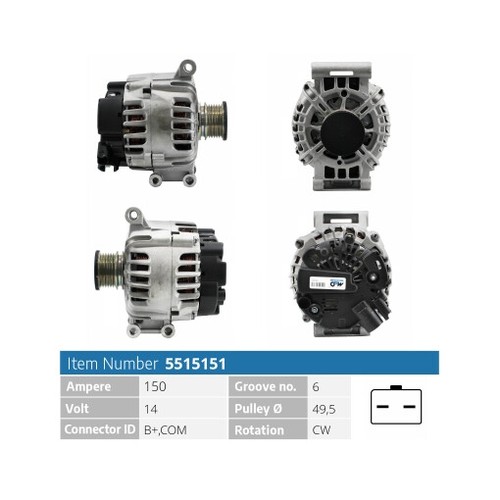 Alternator EB1710Q A3TG5281 A3TG5281ZE A003TG5282 2605290 TG12C059 ...