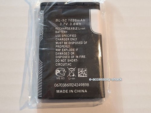 OEM Spec 3.7v 1020mAh Battery For BL-5C Original Nokia 2118 6086 6108 ...