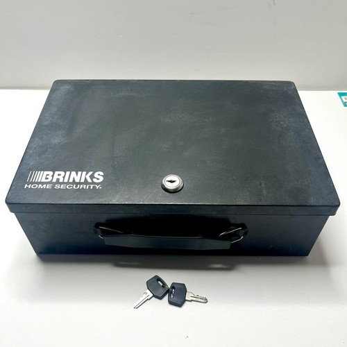 Brinks Home Security Cash Storage Lock Box Safe W 2 Keys - 12 1/2” x 8 ...