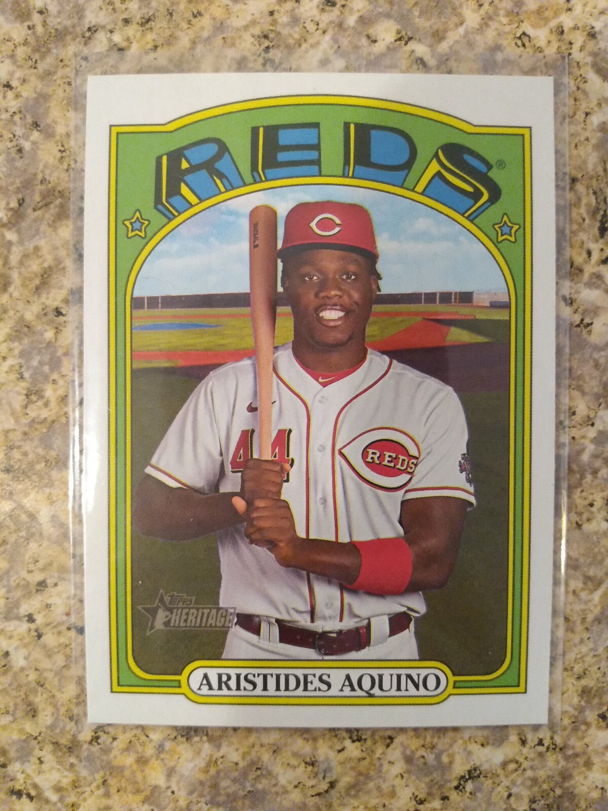2021 Topps Heritage 547 Aristides Aquino Cincinnati Reds Baseball Card ...