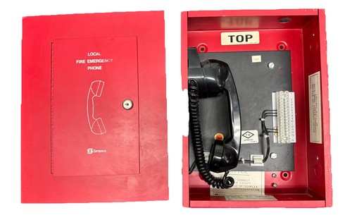 SIMPLEX 4590-8 Firefighter Phone Back Box Red Fire Alarm Handset 2084 ...