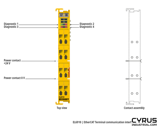 Beckhoff EL6910 EtherCAT Terminal communication interface, TwinSAFE ...
