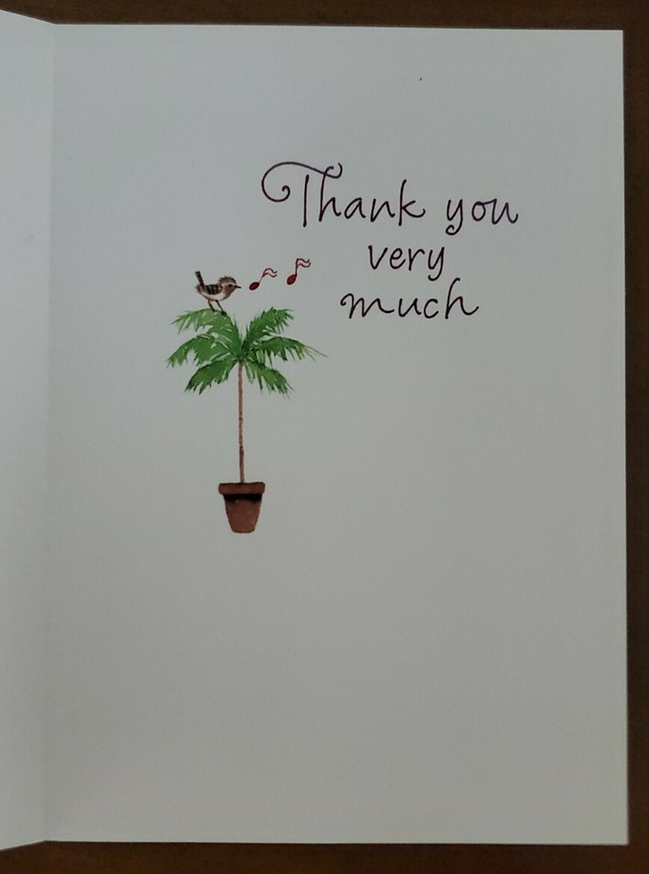 Connie Smiley Thank You card, Sunrise Greetings birds and flowers ...