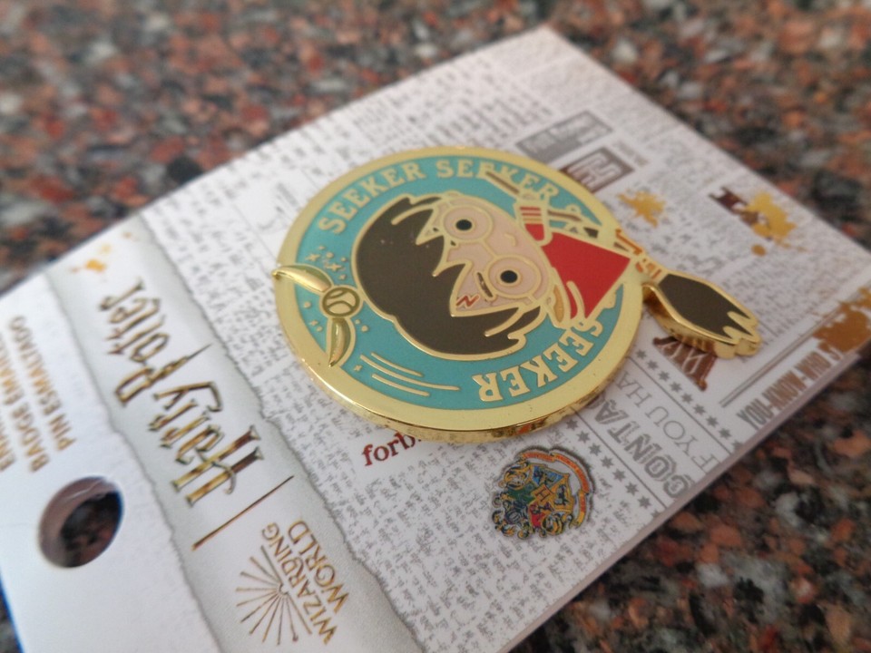 Harry Potter Chibi Circle Frame Enamel Pin Set 3 Ron Hermione Quidditch ...