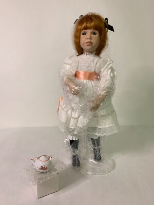 NEW IN BOX 1990 Ashton-Drake Knowles "Polly's Tea Party" Porcelain Doll ...