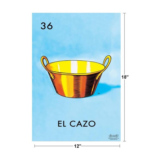 36 El Cazo Pan Loteria Card Mexican Bingo Lottery Poster Poster 12x18 ...