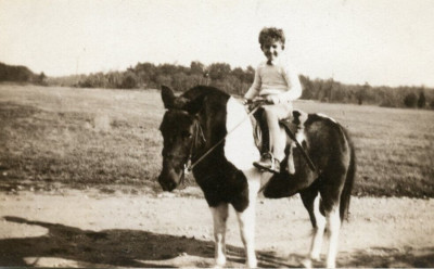 AT94 Original Vintage Photo LITTLE BOY "PETER" ON HIS PONY c Early 1900 ...