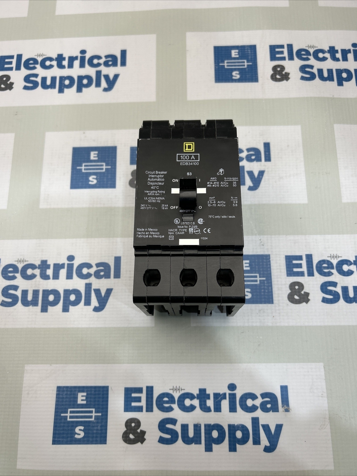 EDB34100, 100A, 480V, 3 POLE, CIRCUIT BREAKER Square D New | eBay