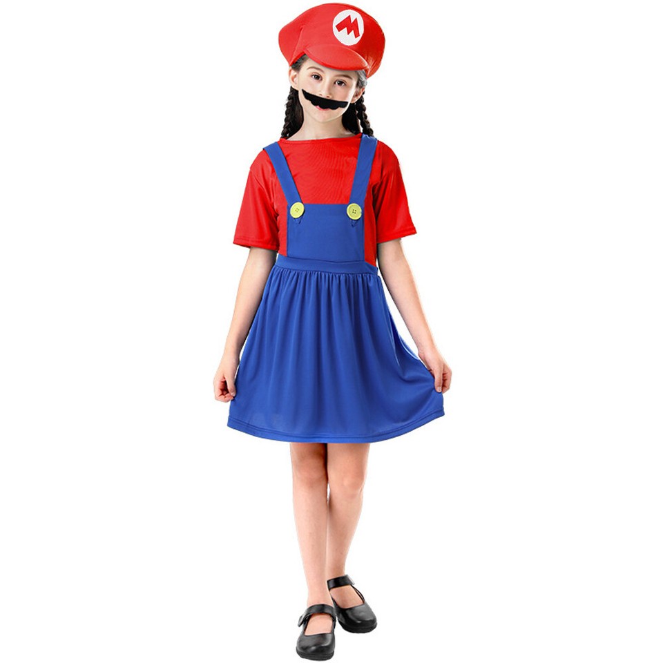 Adult Kid Super Mario and Luigi Cosplay Costume Cosplay Dress Up Party ...