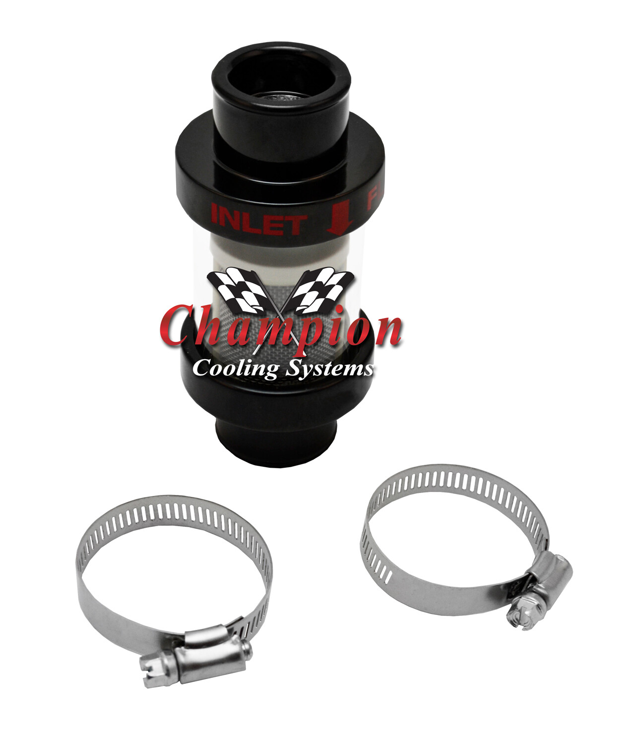 Rose Champion Black In-Line Coolant Filter For a 1 1/4" Hose #CCHF-BLK ...