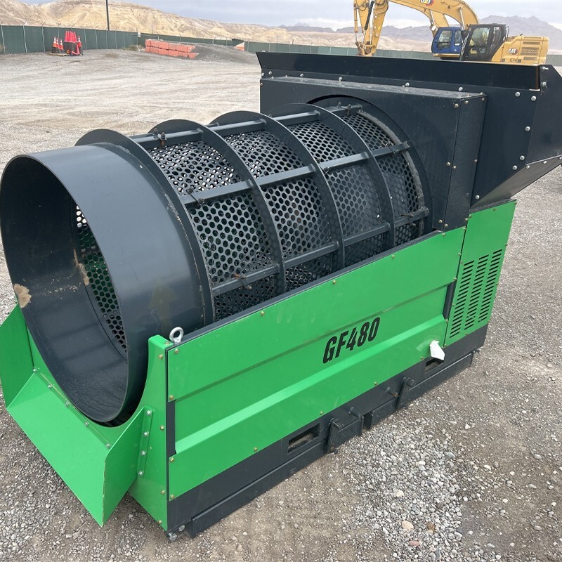 GF480 Top Soil Dirt Rotary Trommel Screen Rock Drum Screen Screening in ...