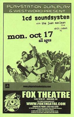 LCD SOUNDSYSTEM FOX BOULDER CONCERT POSTER | eBay