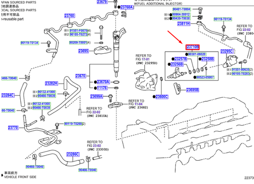 Injecteur d'ajout de carburant d'échappement TOYOTA HILUX MK8 ...