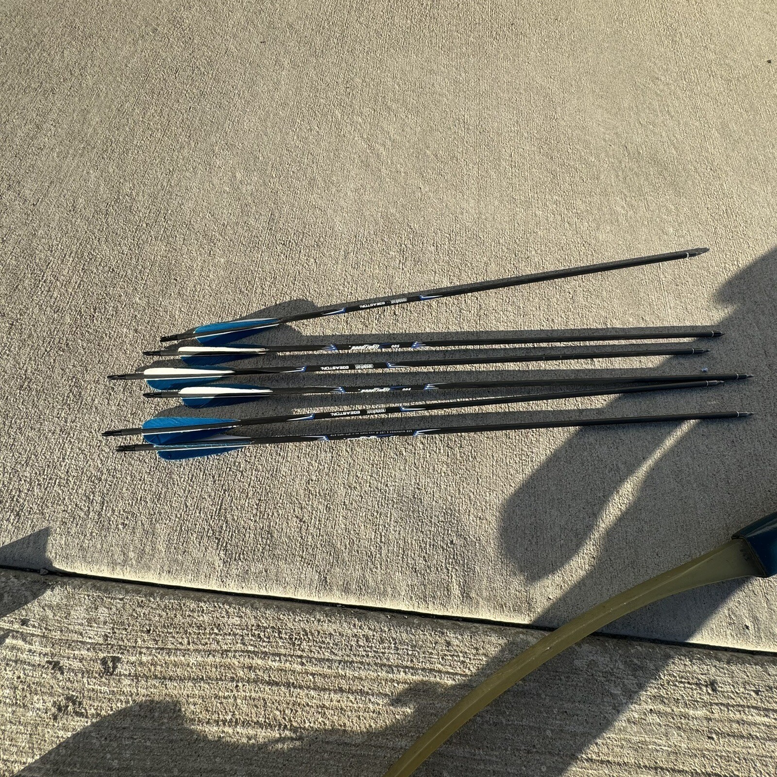 VTG ActionBow 8400 FiberGlass Long Bow 43#W/6 Easton Carbon Lightspeed ...