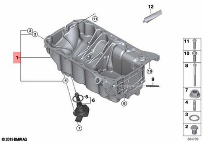 Genuine BMW MINI X1 Cooper JCW F39 F45 F46 F48 F54 F55 F56 Oil Pan ...