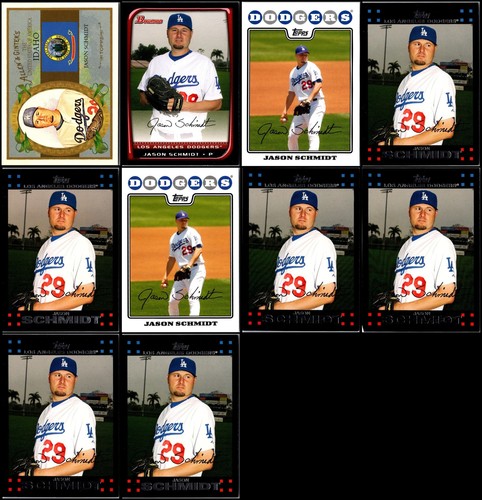 Jason Schmidt Los Angeles Dodgers (10) Card Lot - A REAL GEM – MAKE ...