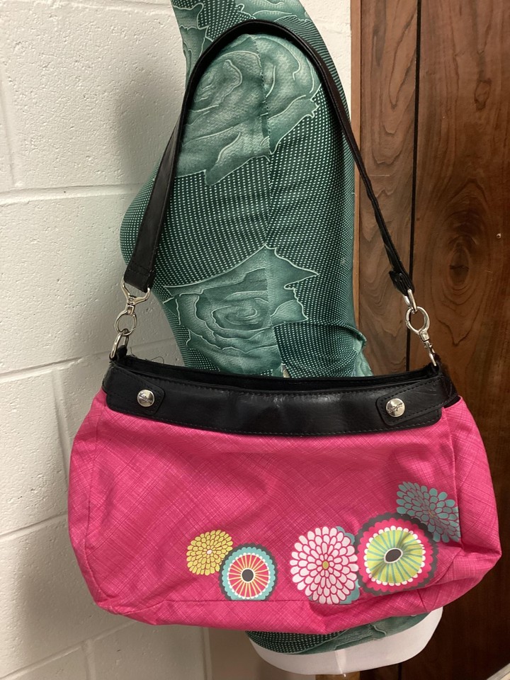 Thirty-One Shoulder Bag Womens Pink Floral Skirt Purse 5 ...