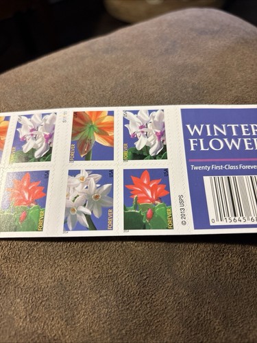 Scott# 4862-4865 2014 Winter Flowers Booklet Pane of 20 Forever Stamps ...