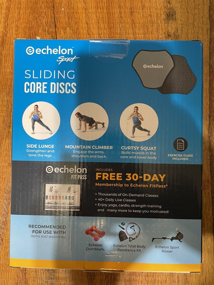 Sliding Core Discs Exercise Lunges Squats Echelon Sport Strength ...