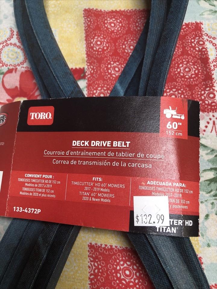 Toro OEM Genuine Mower Belt 133-4372P Timecutter HD Titan 60" | eBay