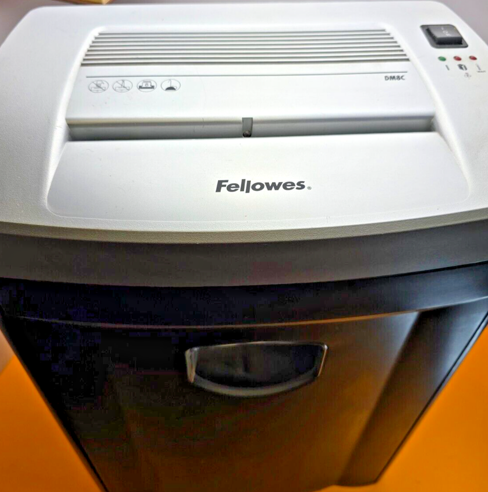 Fellowes 8 Sheet Heavy Duty Paper Shredder Black with Bin Model DM8C ...