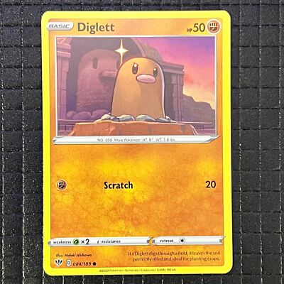 Diglett #84/189 Darkness Ablaze Pokemon Common Card | eBay