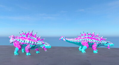CC 1257 Melee Anky Pair Ark Survival Ascended PVE ASA Ankylosaurus ...