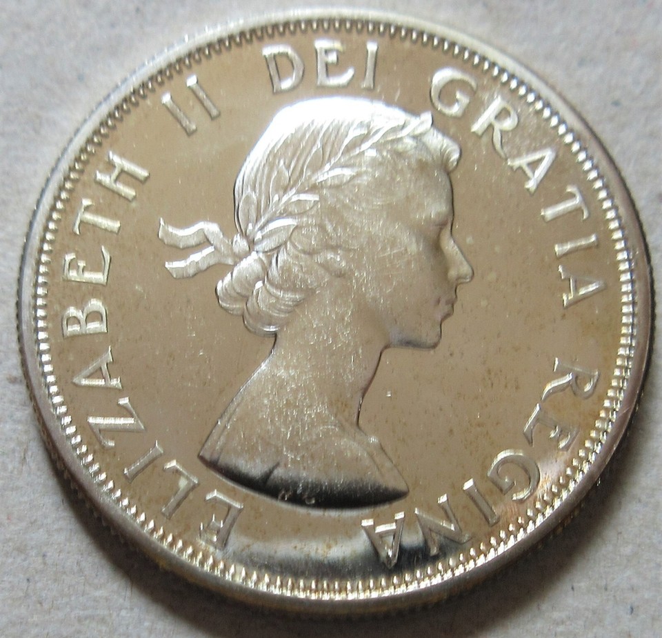 1964 Canada PROOF-LIKE SILVER Half Dollar Fifty Cents Coin. UNC 50 ...