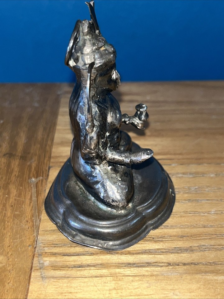 Buddhist Hindu God Shiva Pure Silver Statue / Figurine Hallmarked On ...