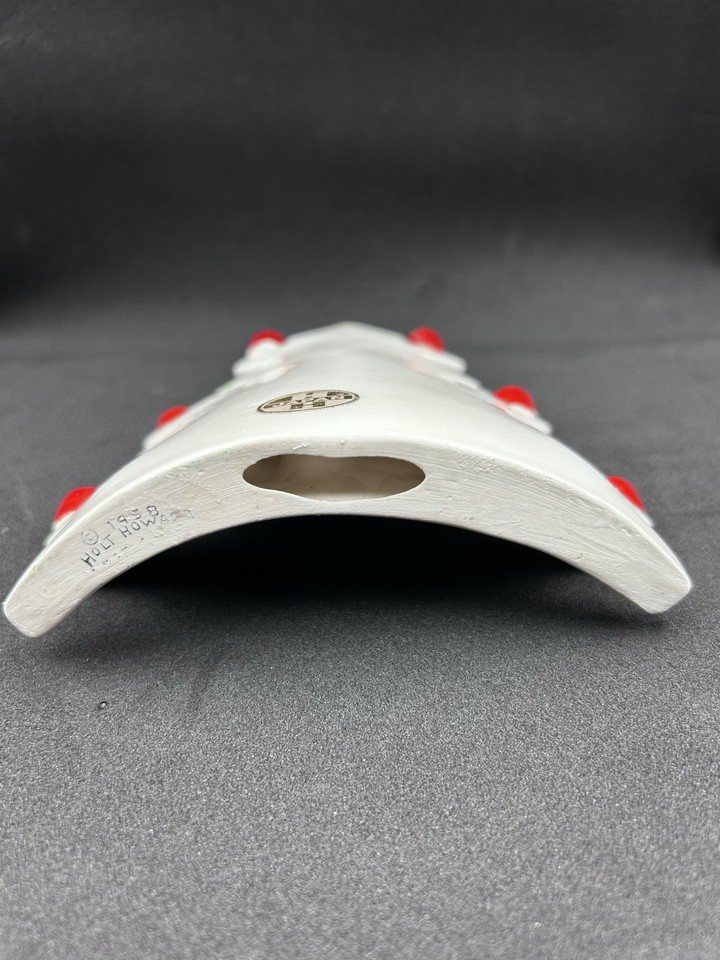 Vintage Holt Howard Flat Christmas Tree Candle Holder Mercury Ornament ...