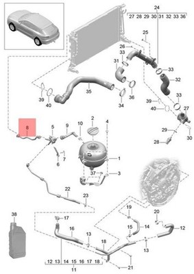Genuine PORSCHE Macan Porsche 95B Breather Line 95B122447E | eBay