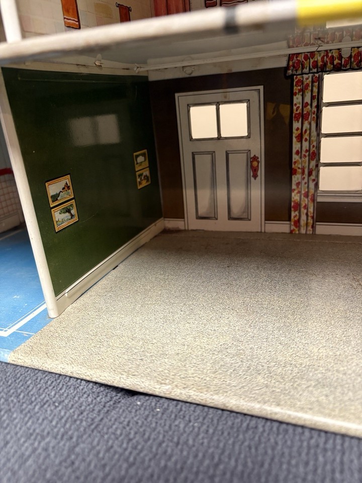 Vintage 🔥 1950s MARX Tin Litho 2 Story Colonial Walt Disney Mickey ...