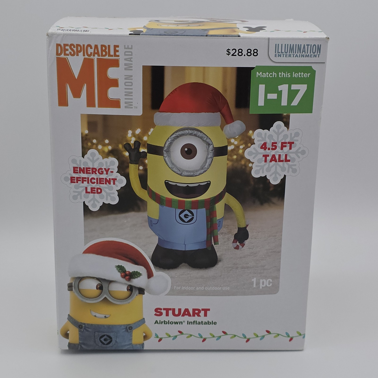 Gemmy Universal Despicable Me 4.5-ft Lighted Minion Stuart Airblown ...