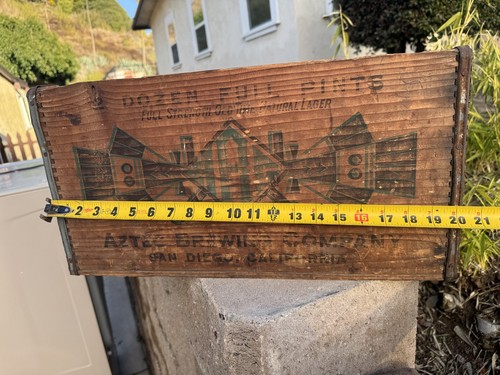 FAMOUS ABC BEER - AZTEC BREWING CO. - San Diego, CA - Wood Shipping Box ...