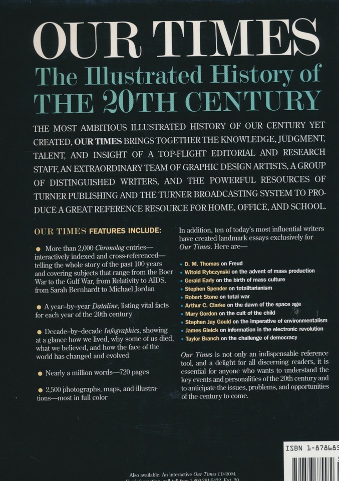 OUR TIMES ~ THE ILLUSTRATED HISTORY OF THE 20TH CENTURY ~ HISTORY BOOK ...