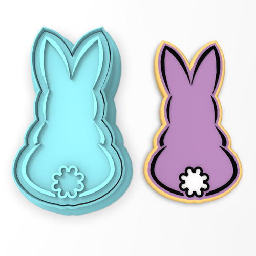 Bunny with Tail Cookie Cutter & Stamp | Rabbit Easter Egg Bunnies Pet ...