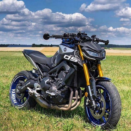 For Yamaha MT09 MT10 Motorcycle 7/8'' Folding Bar End Rear View Mirrors ...